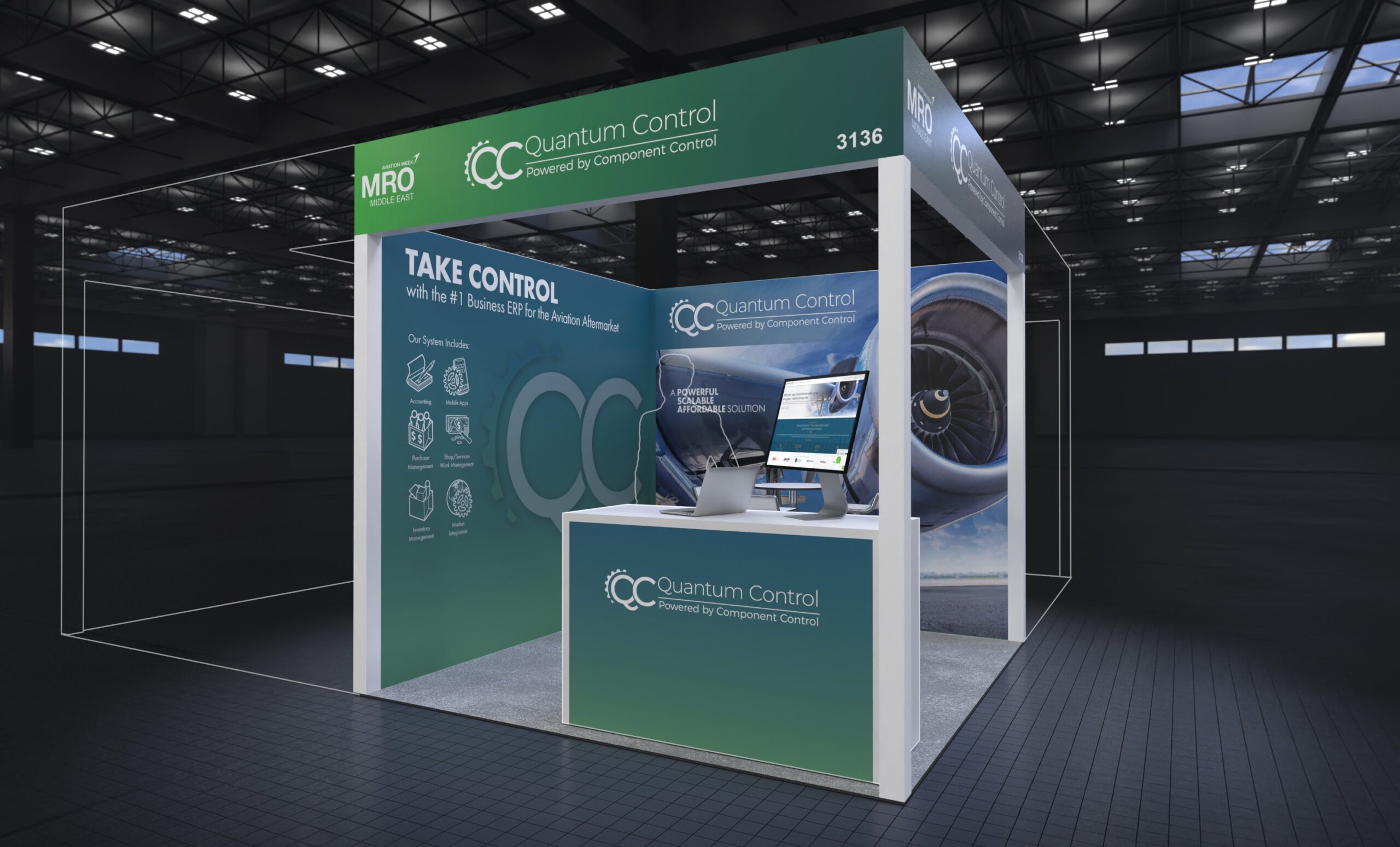 Component Control 3Mx3M MRO Middle East 2026 - Skyline San Diego Designs